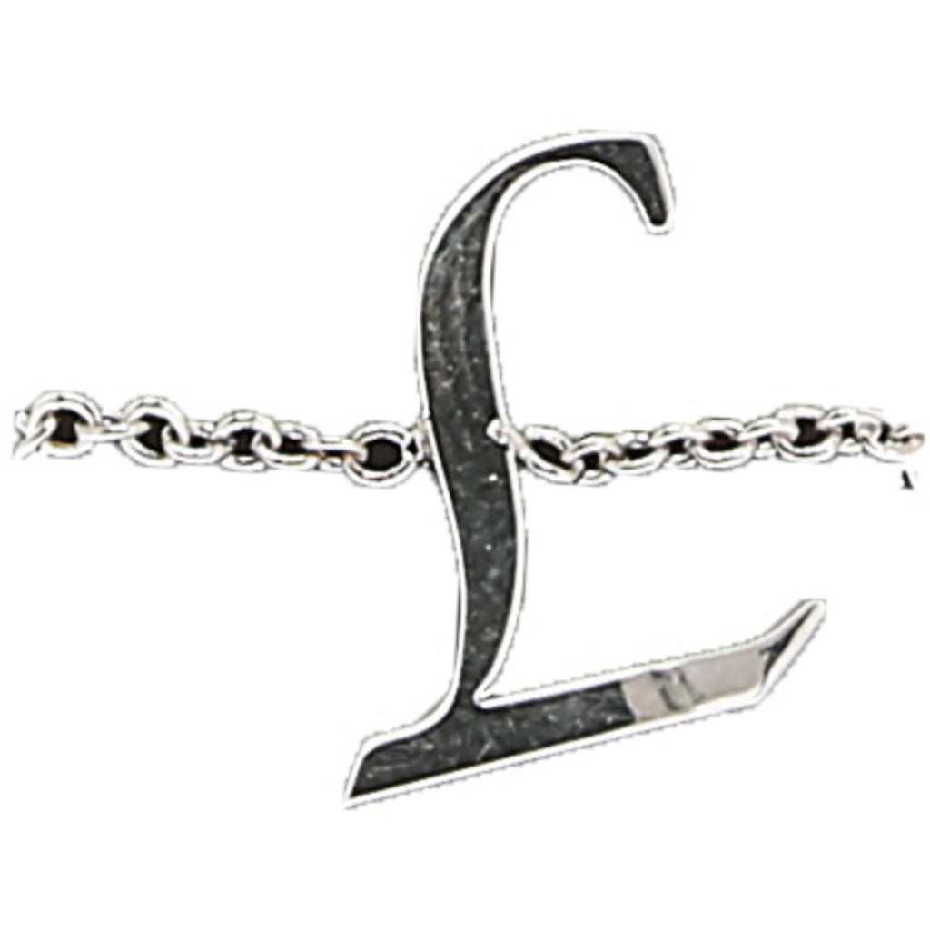 L Adjustable Rhodium Plated Monogram Ring – Pavilion - Retail