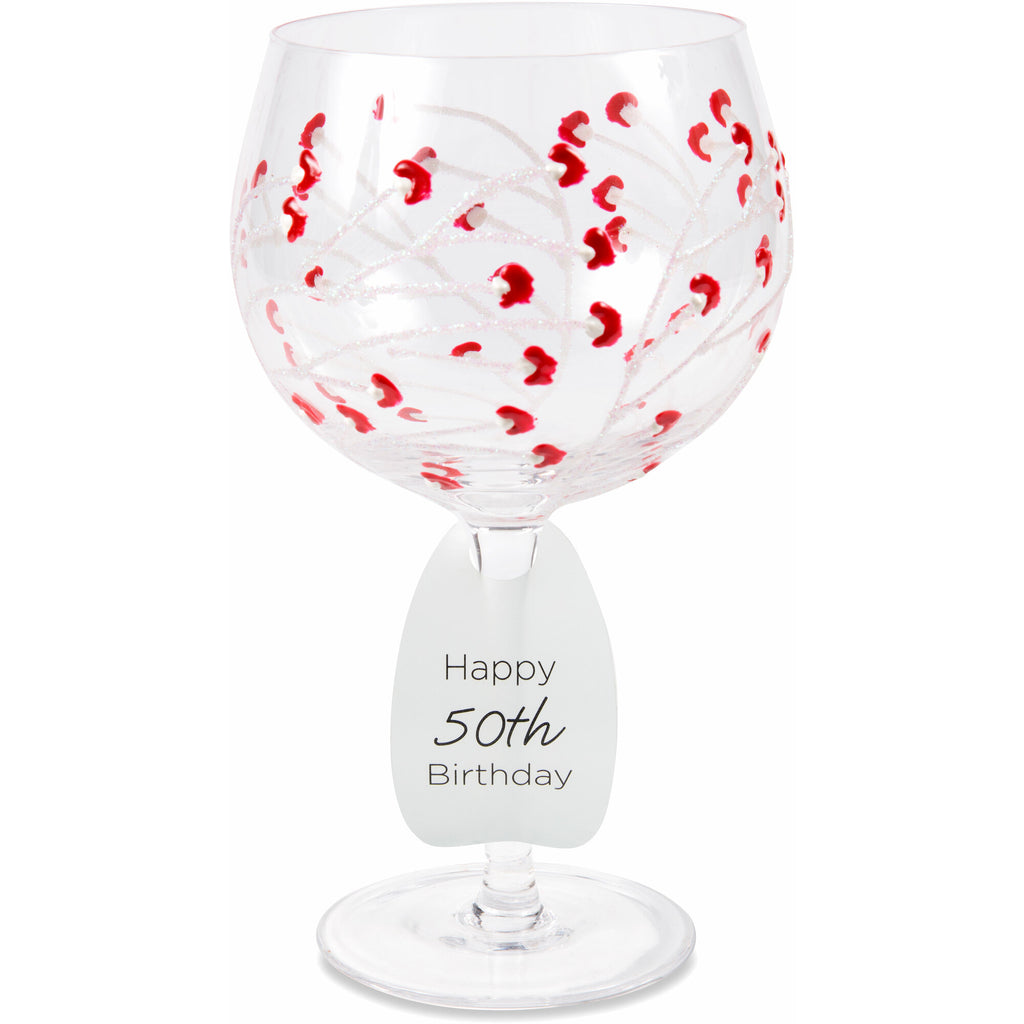 Red Sprouts 24 oz Hand Decorated Glass – Pavilion - Retail