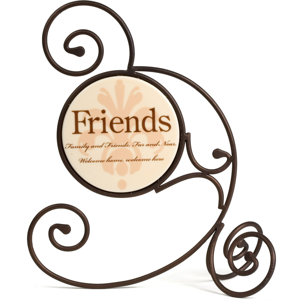 Welcome 10" Circle Metal Scroll Plaque – Pavilion - Retail