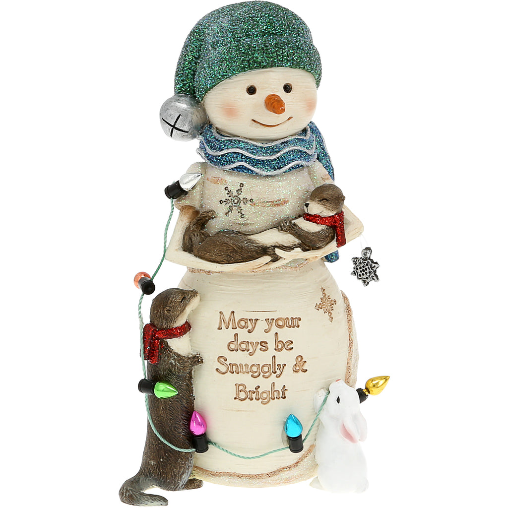 Snuggly & Bright 5" Snowman With Otters and Bunny – Pavilion - Retail
